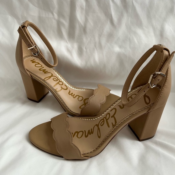 Sam Edelman | Shoes | Sam Edelman Odila Anklestrap Nudetan Block Heels ...